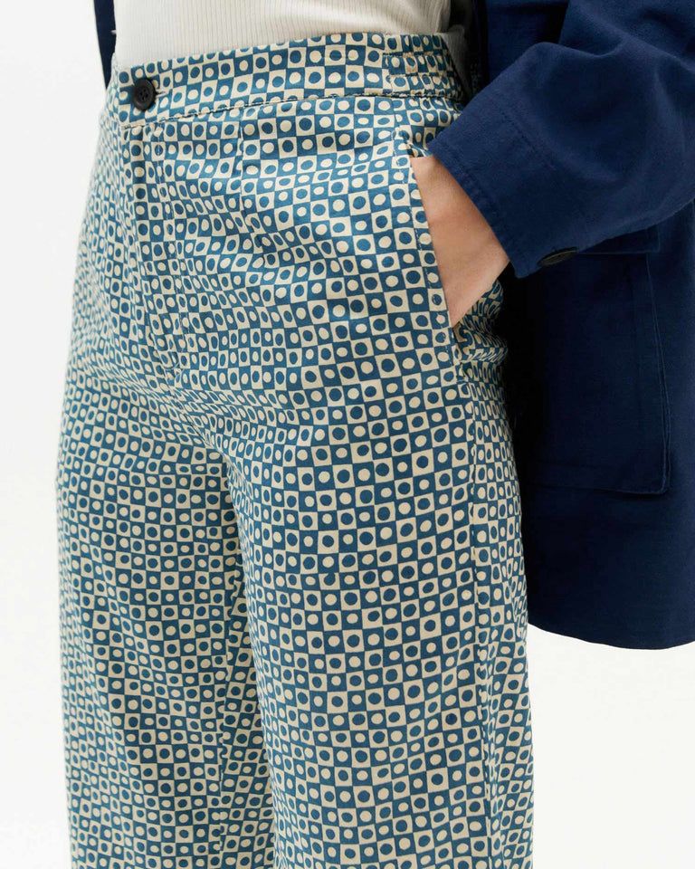 Hose THINKING MU Blue Spots Mariam Pants - TUREK