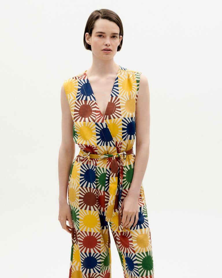 Jumpsuit THINKING MU Winona Multicolor Sun Grid - TUREK