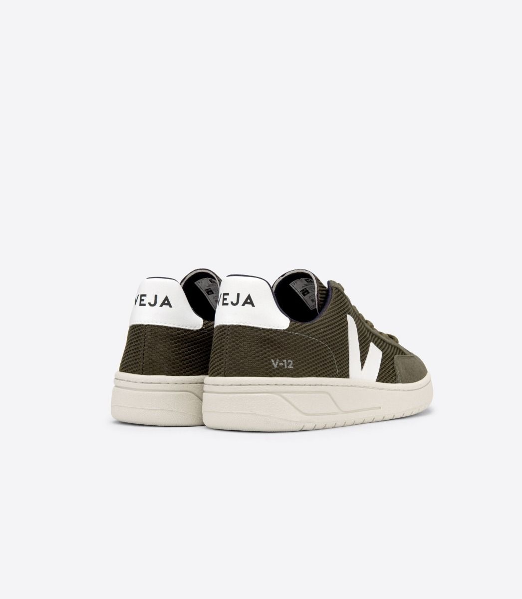 Sneaker VEJA V-12 Vegan B-Mesh Olive White Men - TUREK